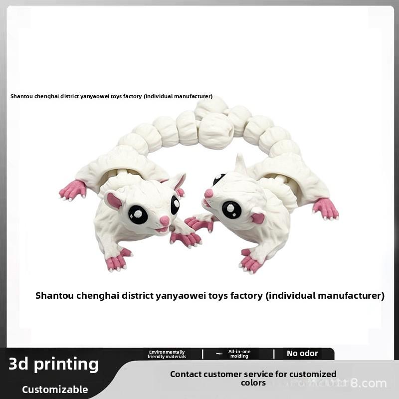 Tupai Terbang Kecil, Dicetak 3D, Model Haiwan Liar Simulasi Pepejal ...