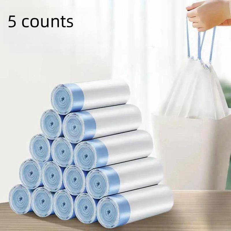 Disposable Drawstring Bin Bag, 75pcs/set Recyclable Garbage Bags ...