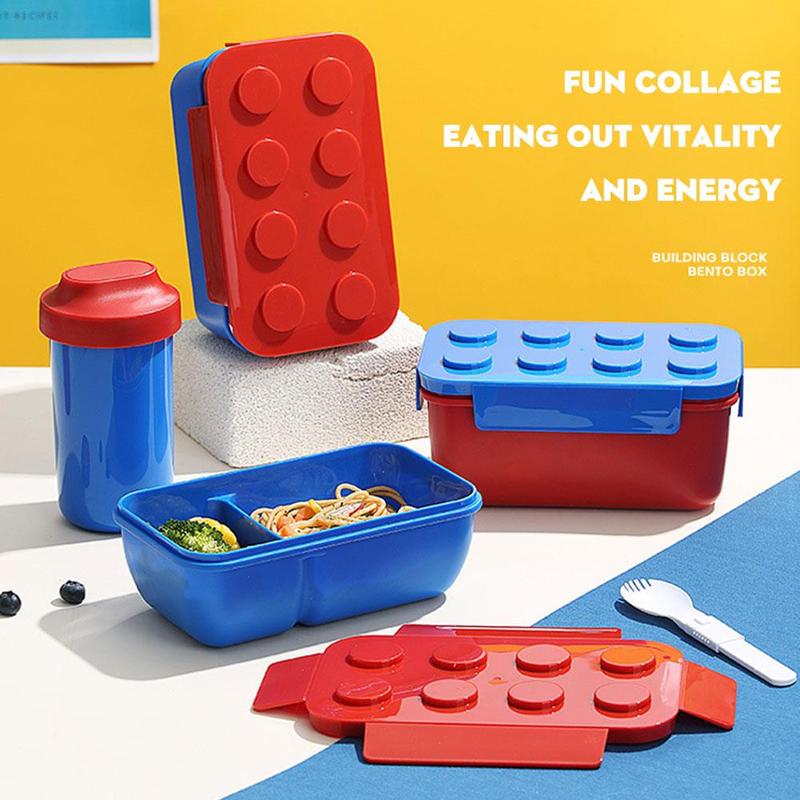 Block Lunch Box DIY Building Block Lunch Box Lunch Portable Picnic ...