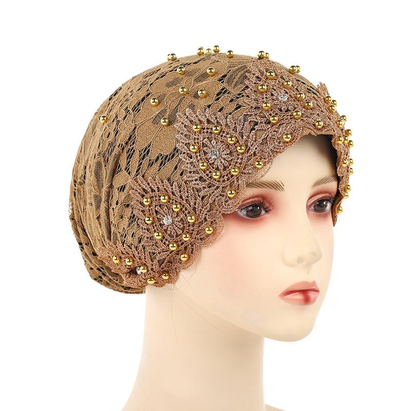 Tudung Hui, Topi BEG Baru, Topi Renda Manik Kasual Wanita, Topi ...