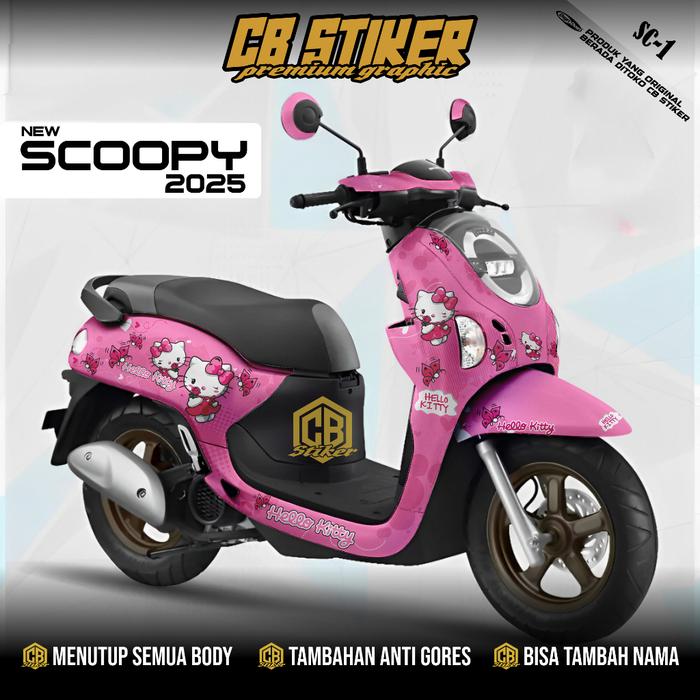 Jual Sticker honda scoopy 2025 terbaru full body motif hello kitty bisa ...