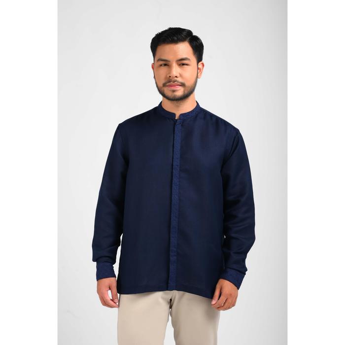 Promo MANZONE Kemeja Koko Lengan Panjang Pria ANKARA - NAVY - XL, NAVY ...