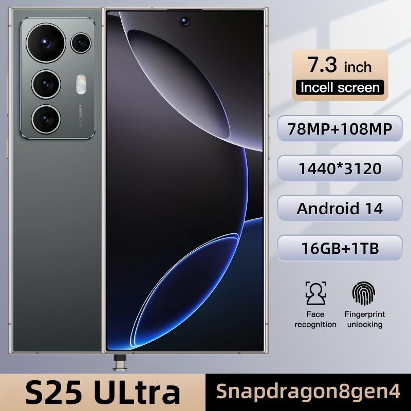 FCC Certified 2025 New Smart Phone: S25 Ultra-Thin 5G | Grey - TikTok Shop