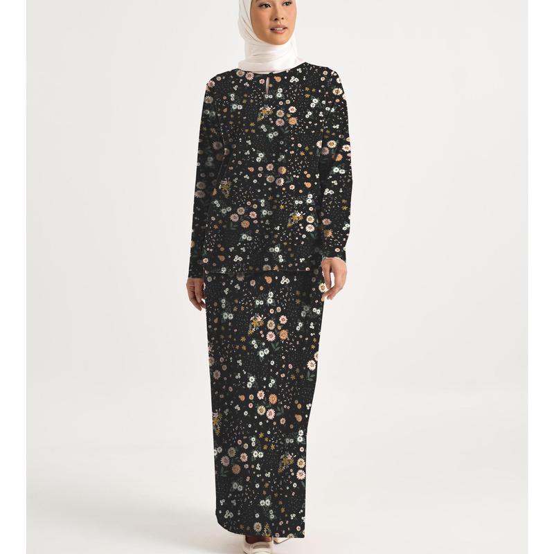 Boho Chic Muslim Women’s 2-Piece Outfit – Printed Maxi - TikTok Shop ...