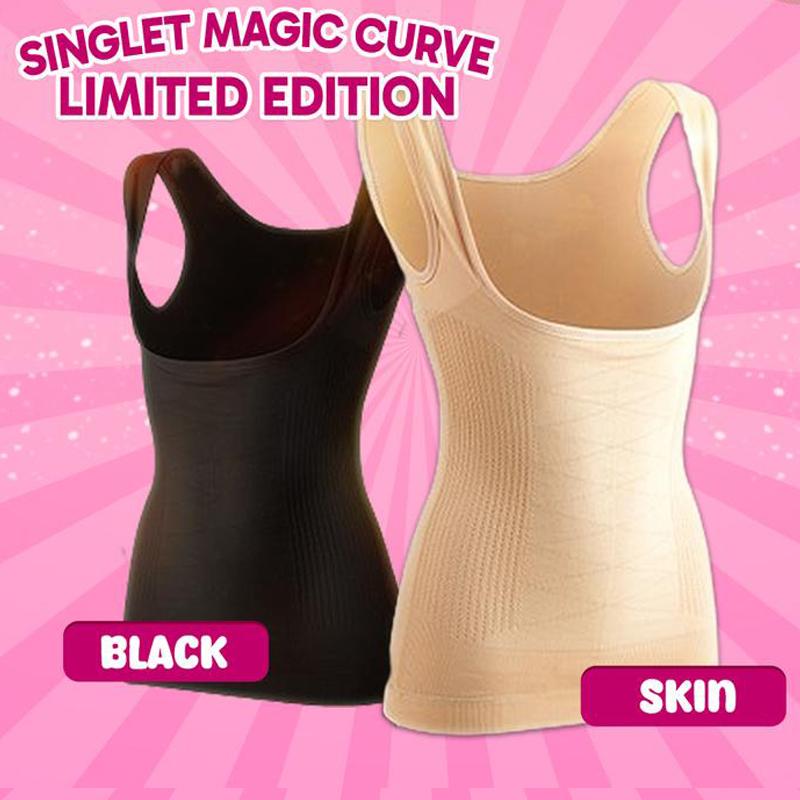 Magic Girdle Singlet Curve Korset Korset Shapewear seluar dalam ...