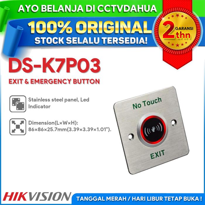 Promo HIKVISION DS-K7P03 EXIT & EMERGENCY BUTTON - Jakarta Pusat ...