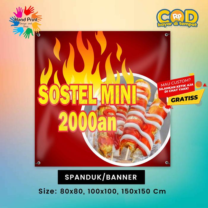 Jual Cetak Spanduk Banner Jualan Sostel Sosis Telur Mini MMT Spanduk ...
