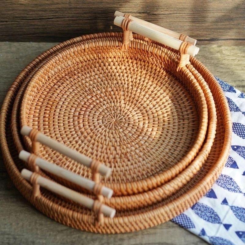 Dulang plastik / dulang rotan / dekorasi dapur - TikTok Shop Malaysia
