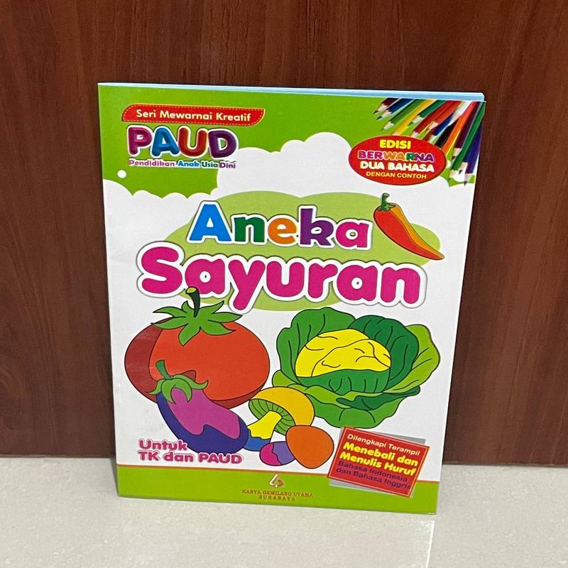 Activity Book BUKU Aktifitas PAUD Mewarnai Anak BERWARNA 2 Bahasa ...