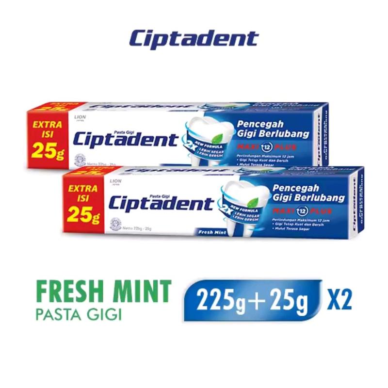 (PAKET ISI 2) CIPTADENT PASTA GIGI MAXI 12 PLUS JUMBO 225GR - Shop ...