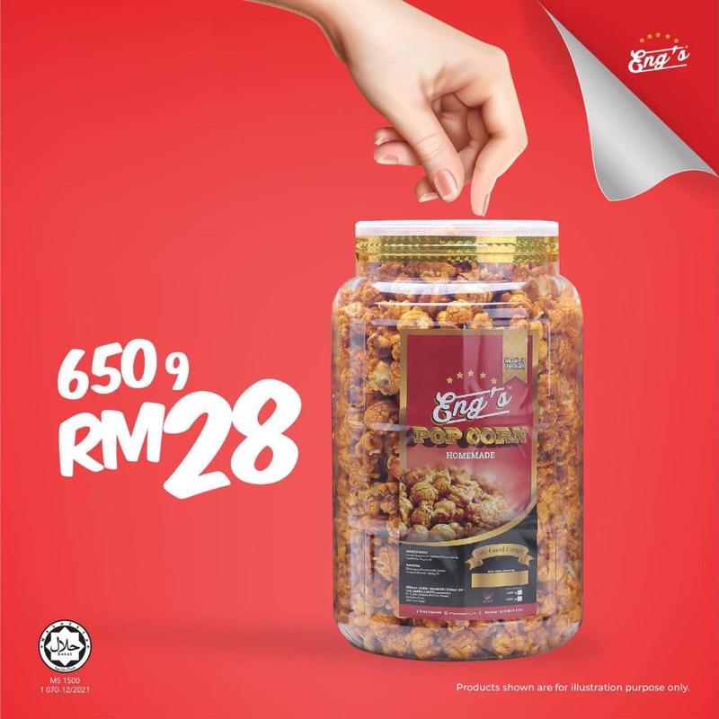 Engs popcorn caramel fresh from HQ 650gram - TikTok Shop Malaysia