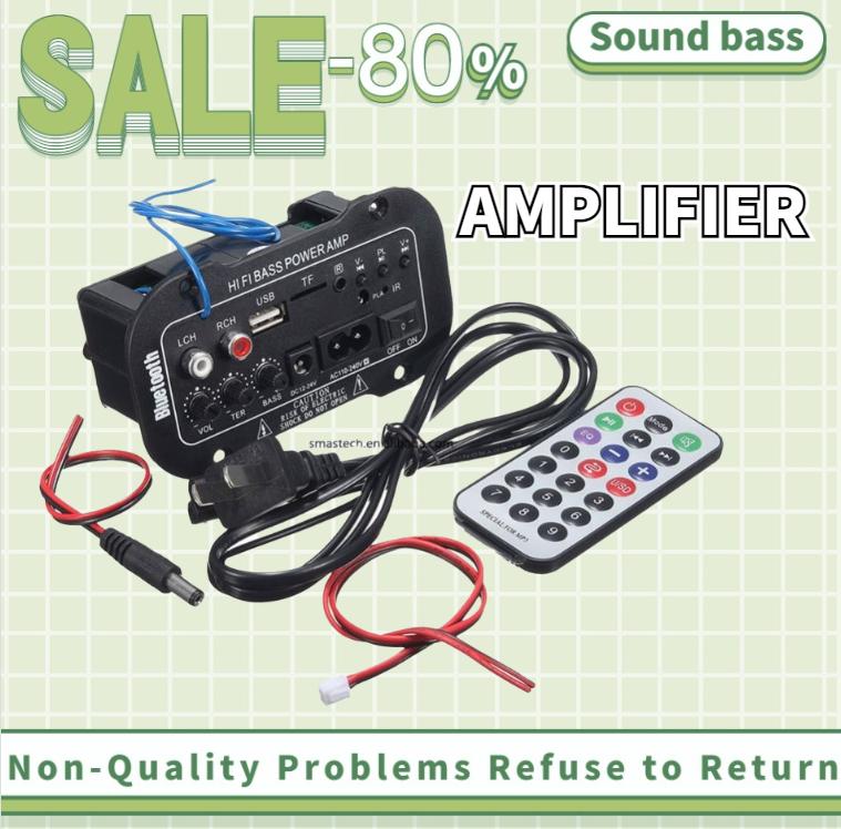 Cod Bluetooth Car Amplifier Board USB HIFI Heavy Bass Booste - TikTok ...
