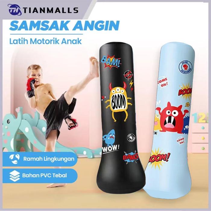 Promo COD Standing Boxing Ball Samsak Tinju Anak Inflatable BDW - Biru ...