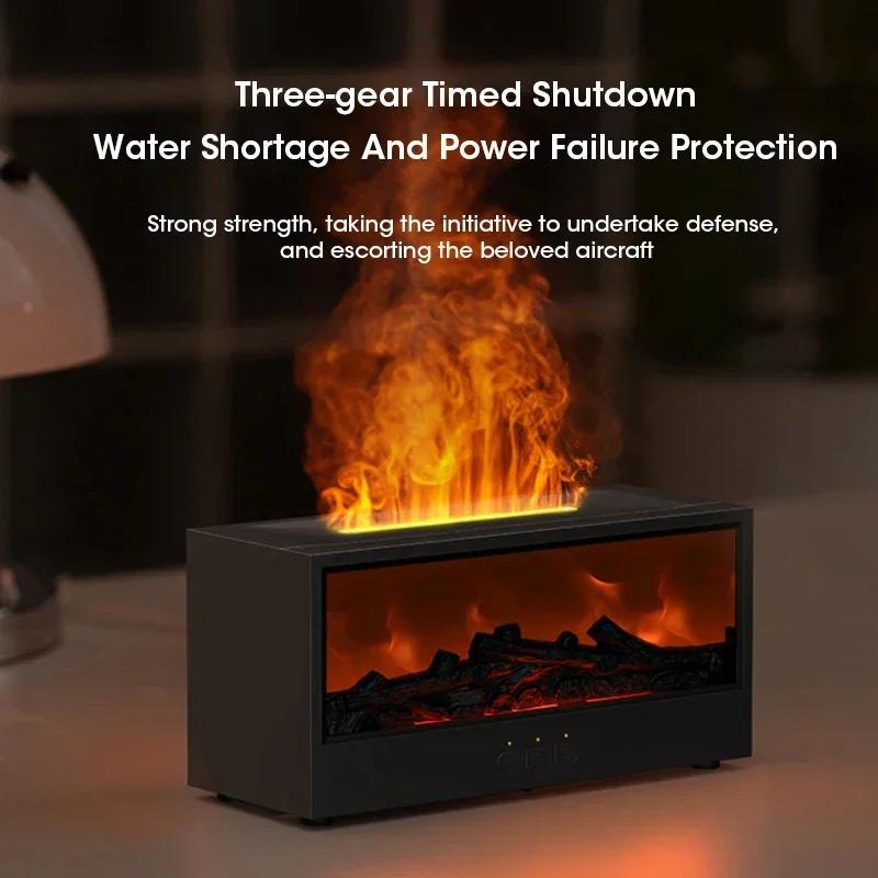 Diffuser Aroma Air Humidifier Simulated Fireplace with Timer - TikTok ...