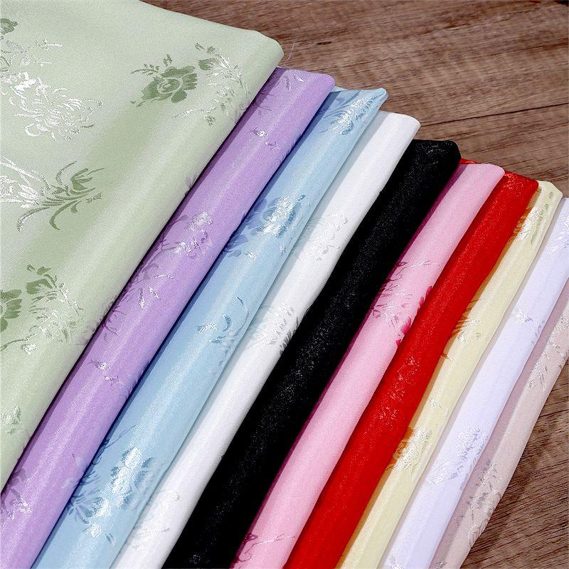 Kain Jacquard Sutera, Rekaan Plum, Orkid, dan Kembang Bunga Buluh ...