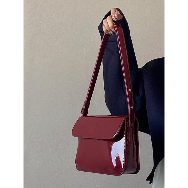 Beg Bahu, Wanita, Gaya Retro, Poket Persegi Kecil, Merah, Be - TikTok ...