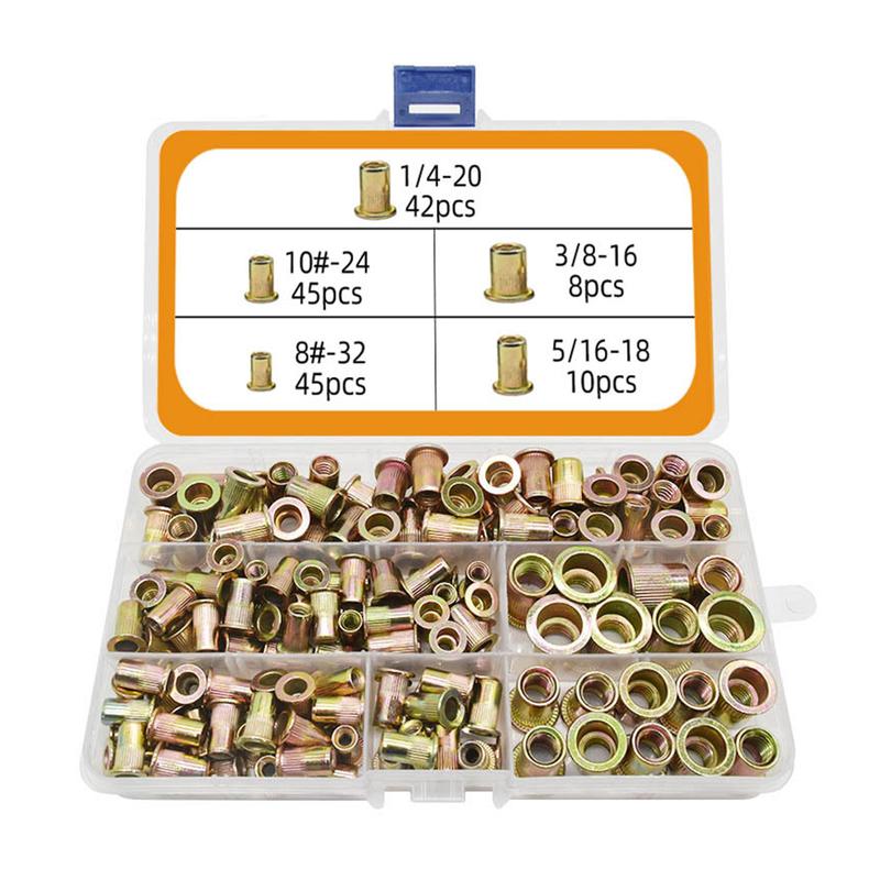 150/230Pcs Metric Rivets Nut Rivnut Kit 8#-32 10#-24 1/4-20 5/16-18 ...