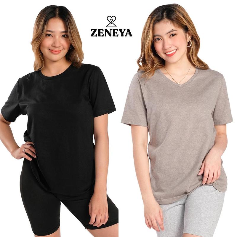Zeneya Tees Shirt Tshirt Collection For Women basic classic plain ...