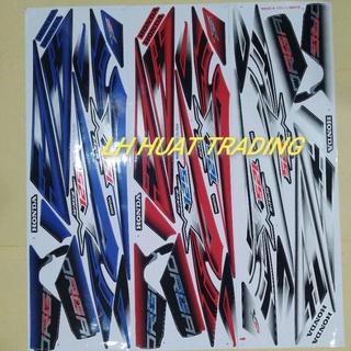 Honda Wave X 125 (1) Body Sticks Putih Merah Biru Aksesori Motor ...