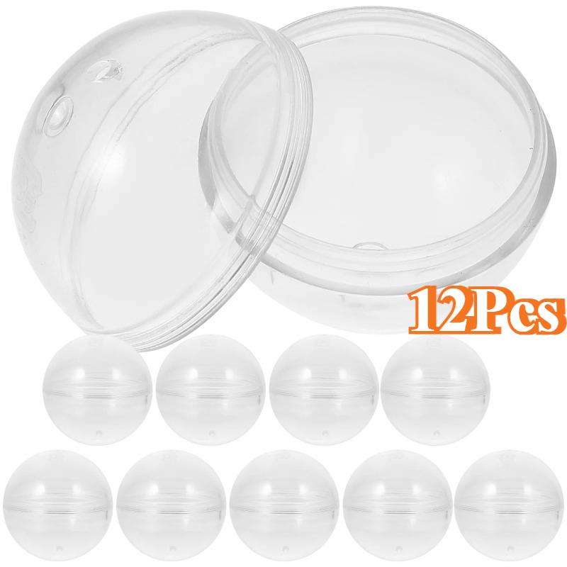 12Pcs Toy Shell Plastic Easter Eggs Fillable Packing Ball Capsules ...
