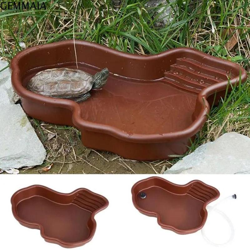 GEMMAIA Aquarium Ornament Portable Reptile Bathing Pool Anti-slip ...