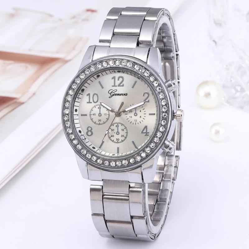 Fashion Solid Color Ladies' Watches, Exquisite Three-eye Alloy - TikTok ...