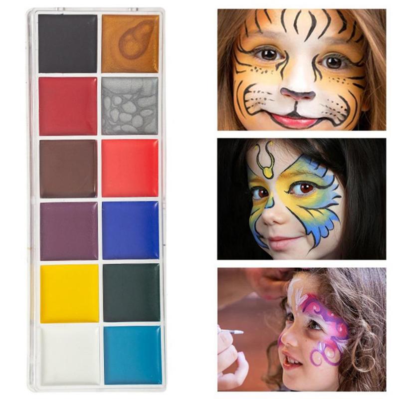 yuvrfefor- Body Paint Waterproof Compact Face Paint Palette Festival ...