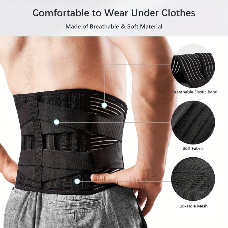 Ultra Comfort Adjustable Lumbar Support Belt with 6 Sturdy Stays ...