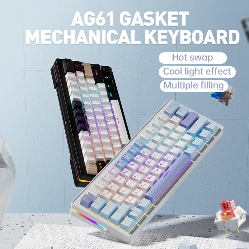 [Local stock]ZIFRIEND AG61/AG68 61/68 Keys Gaming Keyboard Wired ...
