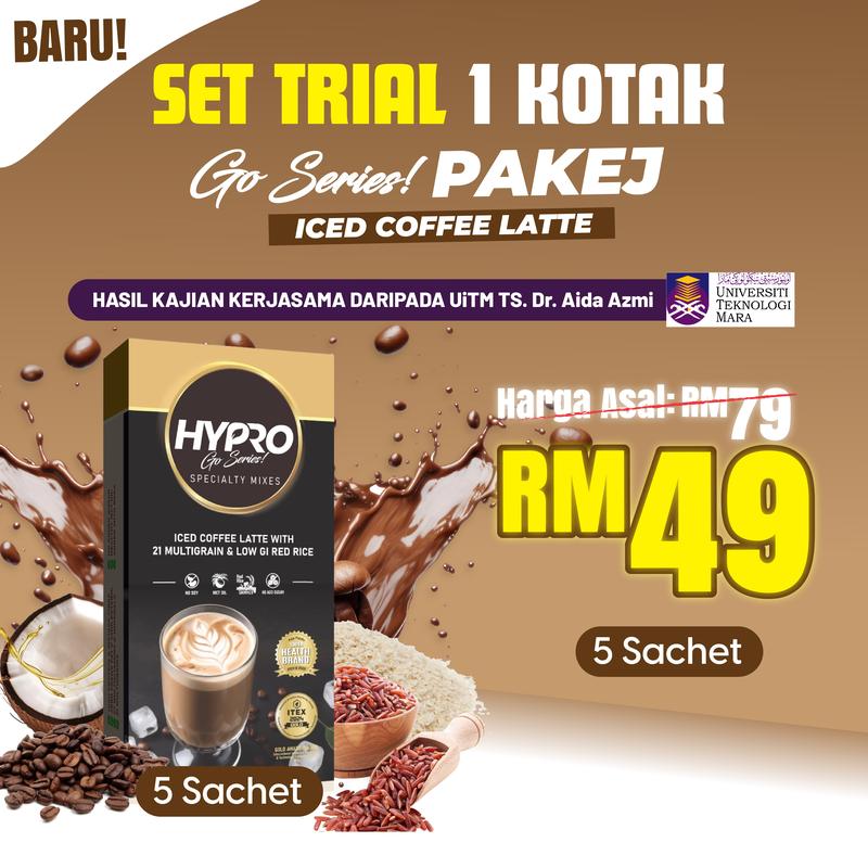 [Pakej 1 Kotak] Hypro Coffee Latte GO SERIES With 21 Multigrain ...