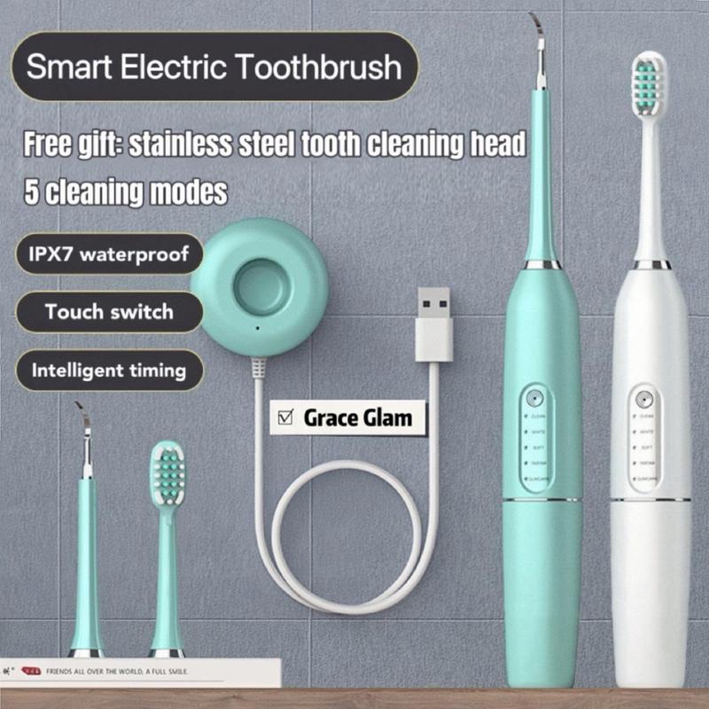 Smart Electric Toothbrush Dental Cleaner USB Wireless Charging - TikTok ...