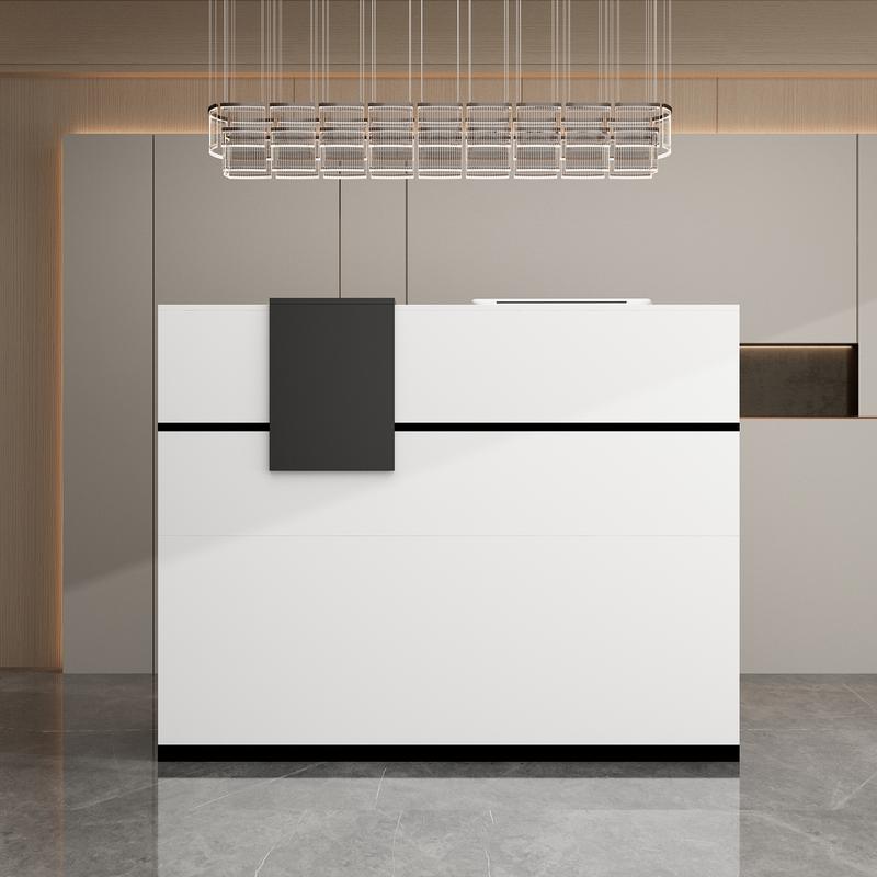 FUFU&GAGA Reception Desk with Counter, Reception Desk Front Desk ...