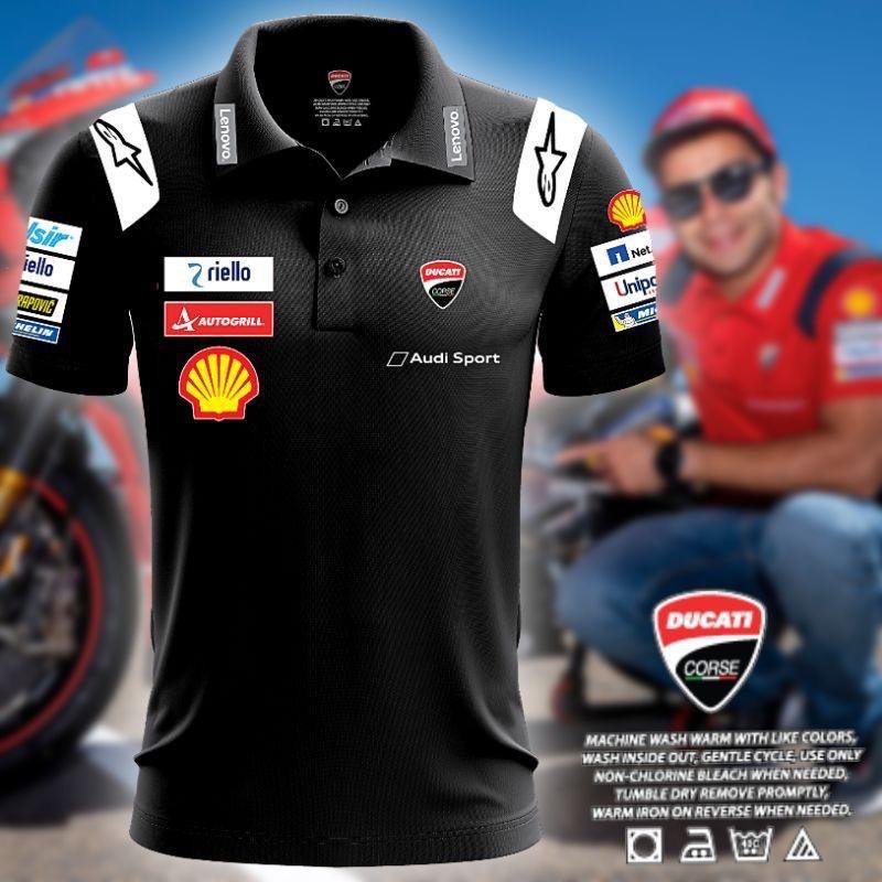 BAJU Lelaki Polo Ducati Corse Moto GP Racing Team Short Sleeve - TikTok ...