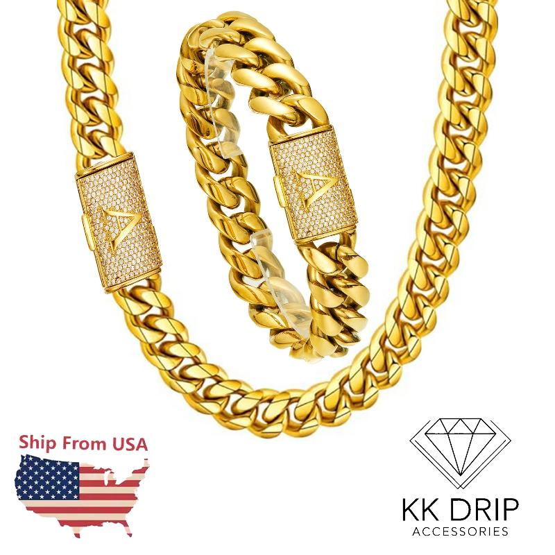 14mm Chunky Gold Cuban Link Chain 16/20/24/28in - Bold Hip Hop - TikTok ...