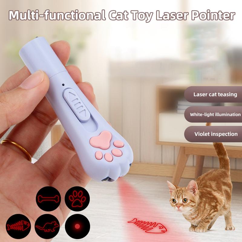 3-in-1 Interactive USB Rechargeable Pet Cat Laser Toys Multifunctional ...