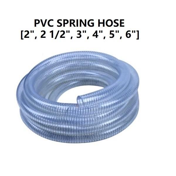 [ROLL] PVC Thick Clear Spring Hose [2", 2 1/2", 3", 4", 5", 6 ...