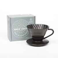 Promo MERKO Brew Vision V60 Ceramic Dripper Matt Black 01 (1-2 Cups ...