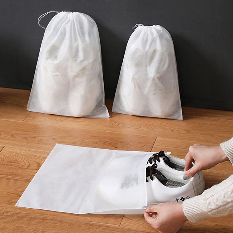 20Pcs/Set Shoe Dust Covers Non-Woven Dustproof Drawstring Clear Storage ...