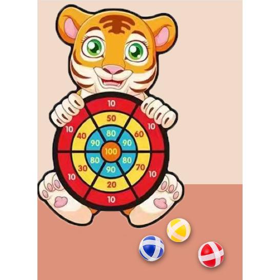 Archi-X Tiger Style Elephant Dart Board Game Set 3 Sticky Balls ...