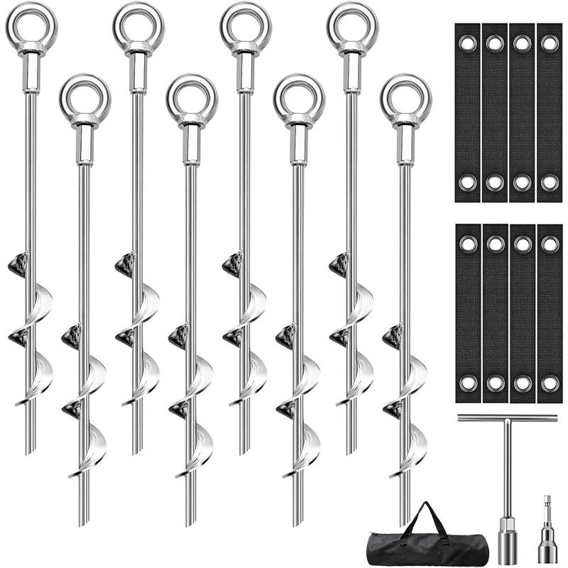 Ground anchors screw in swing set anchors heavy duty tent stakes ...