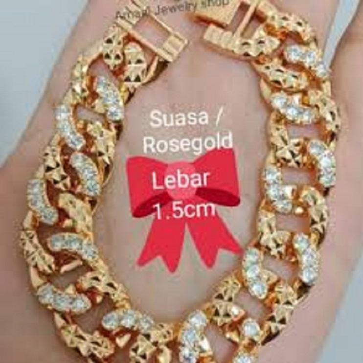 Gelang Tangan Suasa, Murah, COP 375, Rekaan Mawar Emas Sempurna ...
