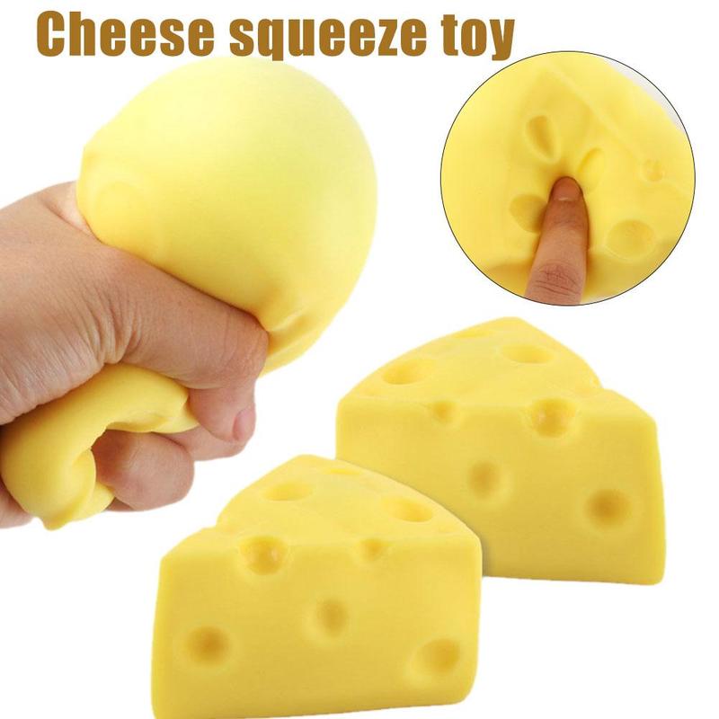 Squishy Cheese Squeeze Toy Anti-stress Cheese Shape Stress Toy - TikTok ...