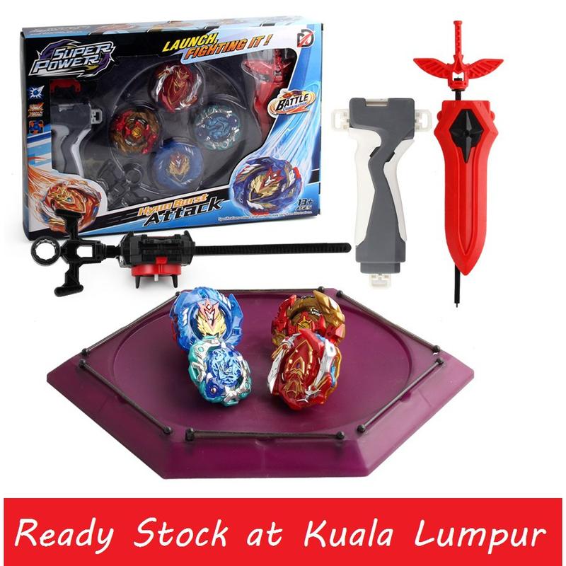 Set Mainan Beyblade Burst, 4PCS, Dengan Pelancar, Stadium Logam ...