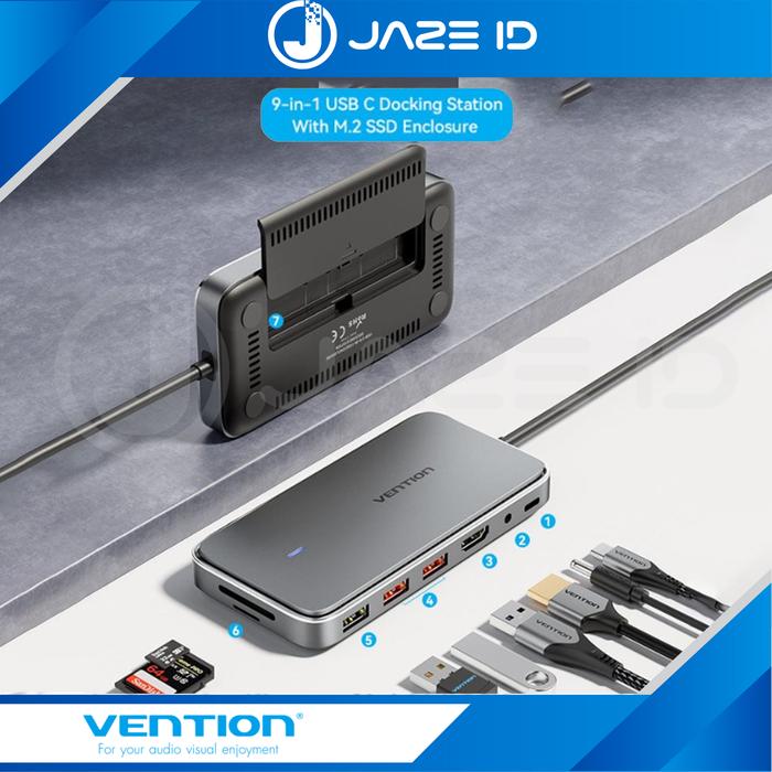 Jual Vention Multiport Usb Type C to HDMI Adapter with SSD 9 in 1 ...