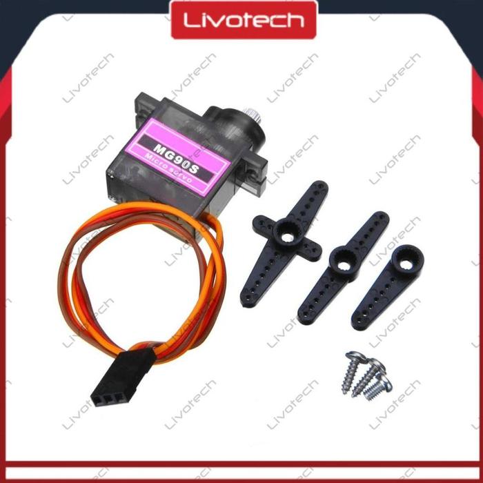 Jual LIVO Servo Tower Pro MG90 With Metal Gear Microservo MG90S Robotic ...
