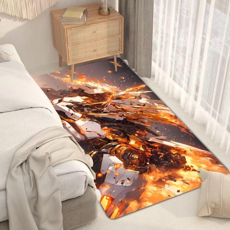 Large Decorative Rug Anime Floor Mat for Men Boys Gundam Anti-Slip ...