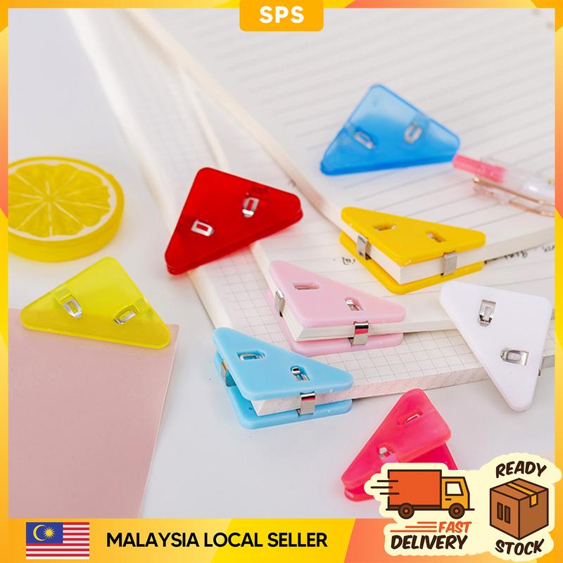 SPS TRANSPARENT TRIANGLE PAPER CLIP FILING BINDER CLIP DOCUMENT ...
