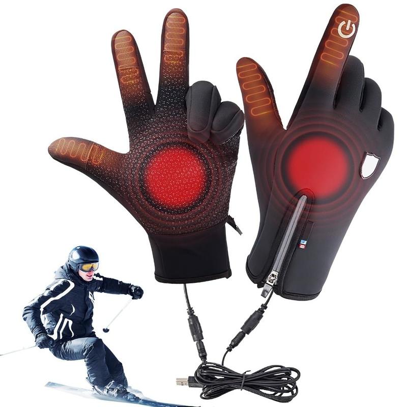 Creative Polyester USB Heated Gloves Reusable Waterproof Rechargeable ...