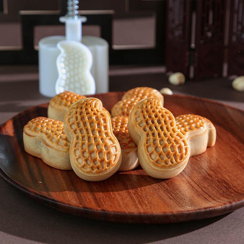 Acuan Kek Bulan China, Bahan Silikon, Bentuk Kacang Tanah, Acuan ...