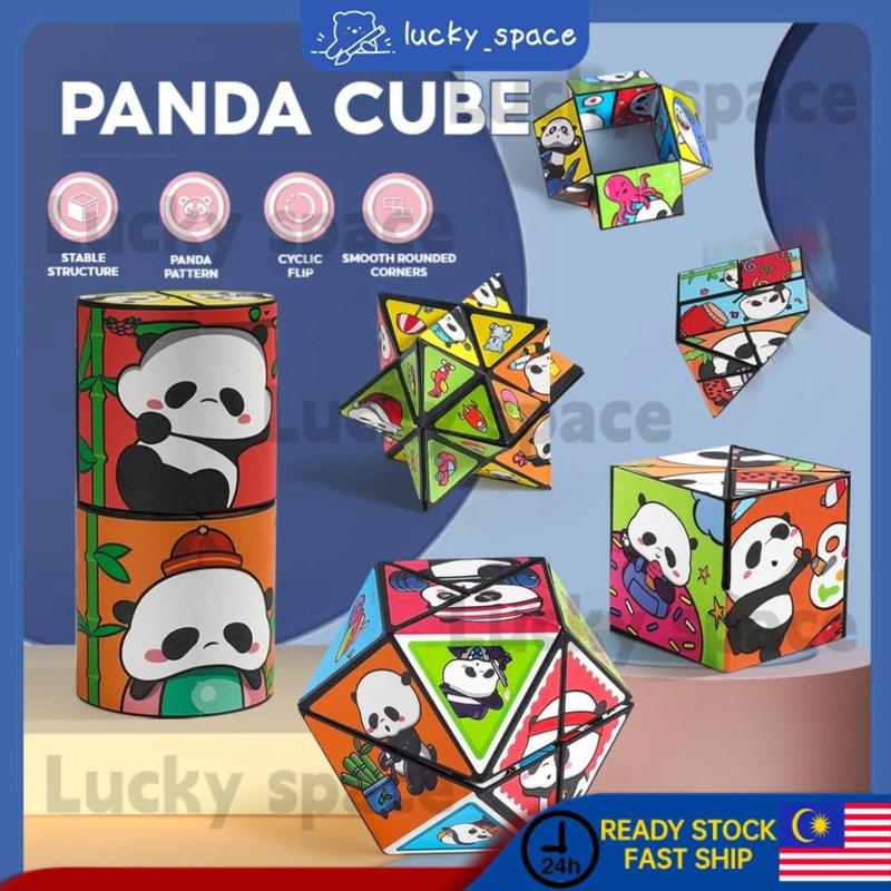 Kubus Ajaib Panda Tiga Dimensi Geometri Lucu 3D yang Terus Berubah ...